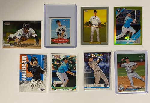 Brian Anderson Rookie Lot Miami Marlins Chrome Archives Baseball MLB | eBay