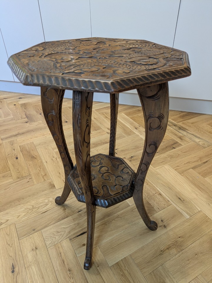 Liberty Of London Carved Japanese Table Very Rare Dragon Design | eBay UK