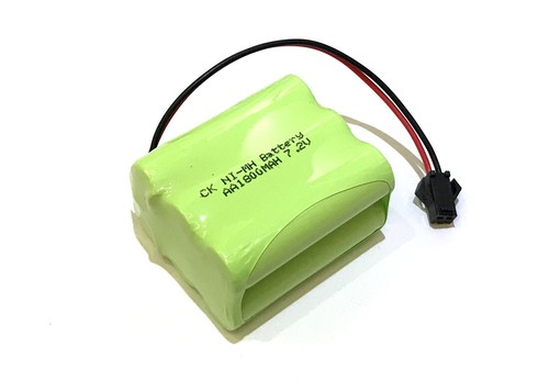 7.2v RC Battery NiMH 1800mAh AA Rechargeable SM Plug for Stunt Boat Car ...