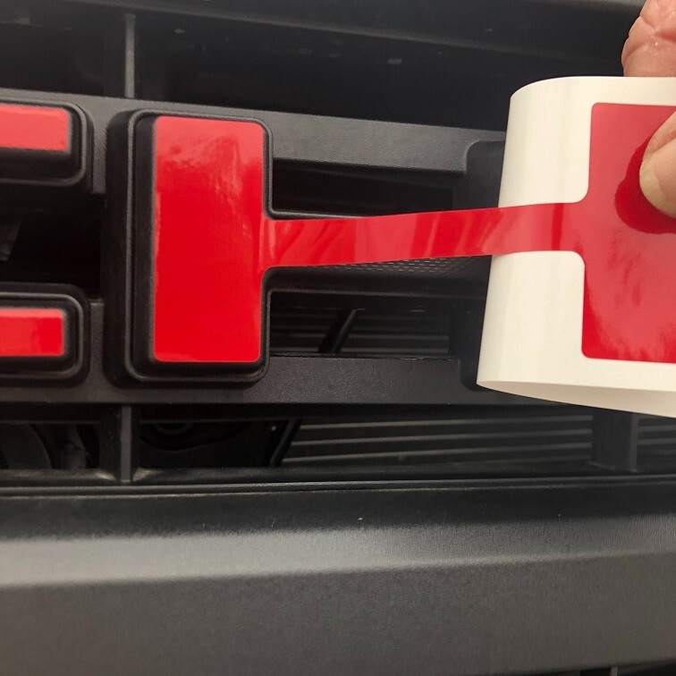 RED Vinyl Overlay Grill Letter Decals For 2022-26 Silverado Custom ...