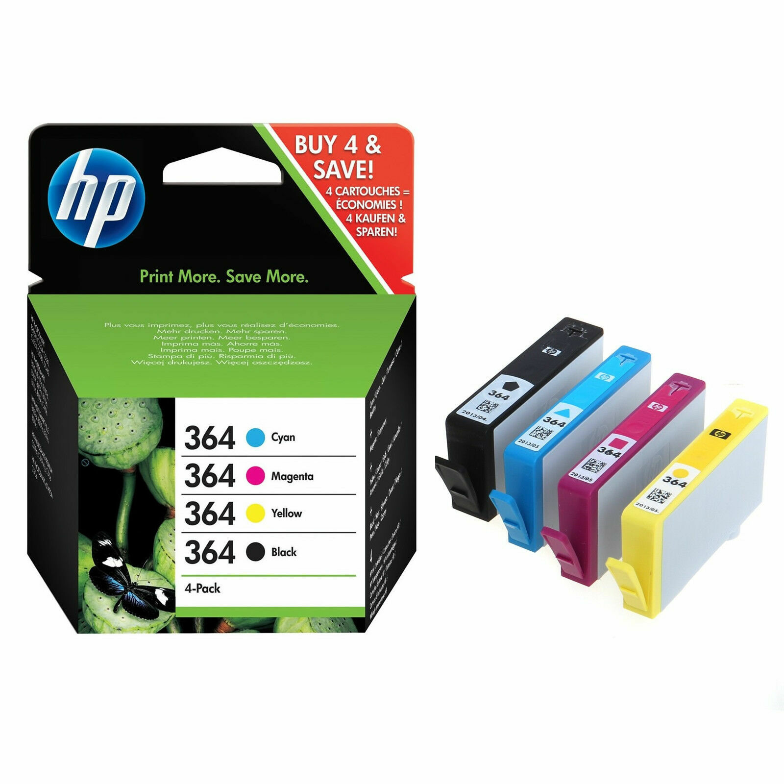 Genuine HP 364 Combo / 364XL Black and Colour Ink Cartridges Photosmart ...
