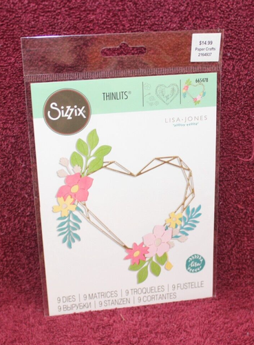Sizzix Thinlits Die Set - Floral Geo Heart Frame | eBay