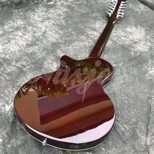 Grote 12 Strings Cobra Maple Semi Hollow Jazz Electric Guitar Abalone ...