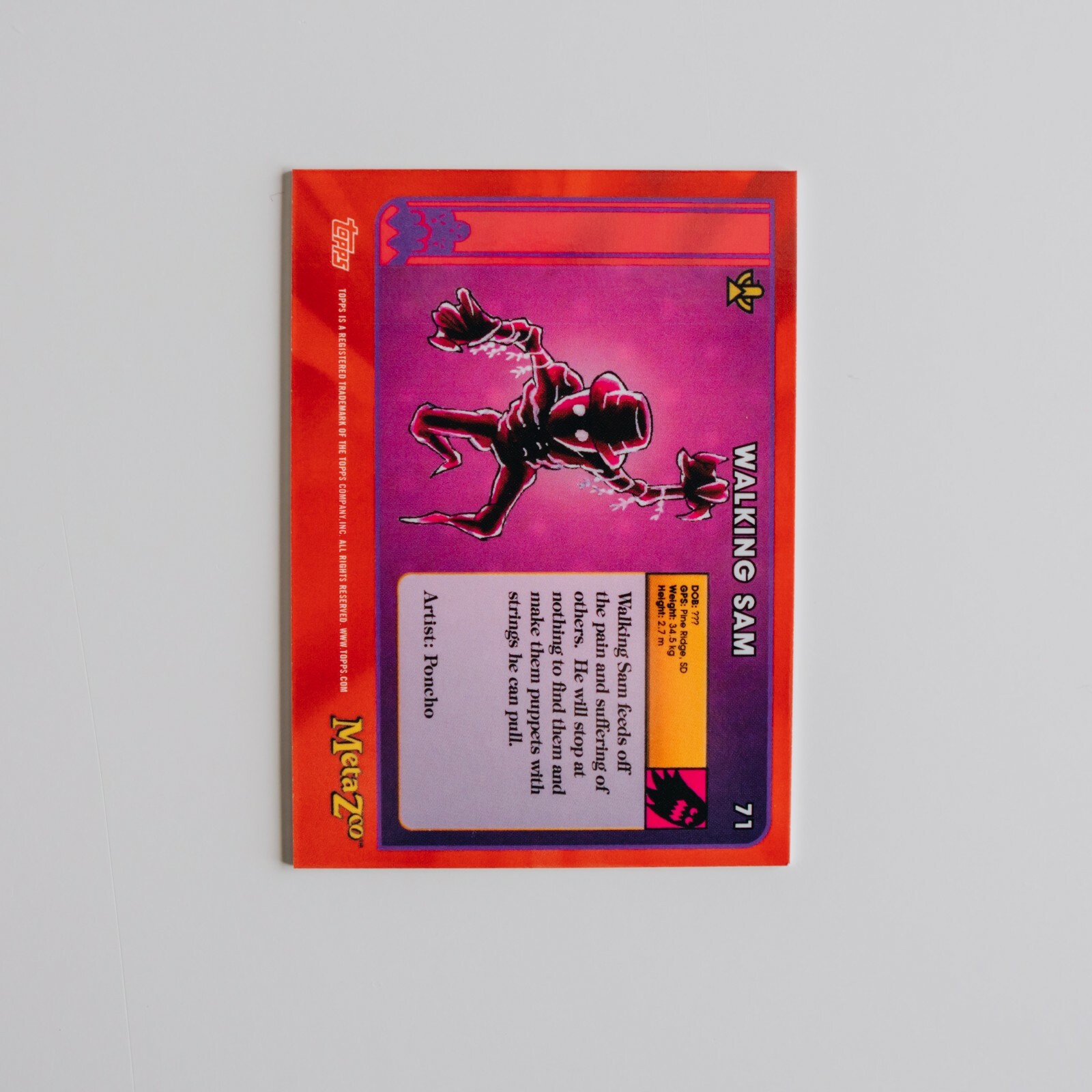 2021 Topps Metazoo Cryptid Nation Series 0 Walking Sam #71 Gold | eBay