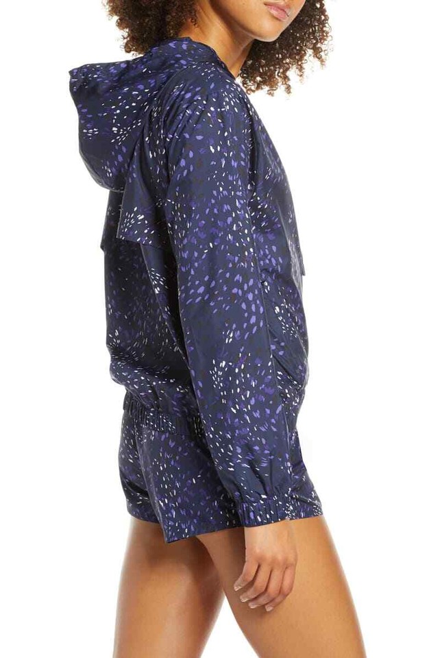 NEW Zella Aerin Windbreaker Jacket in Navy Confetti-Size XL #NA232 | eBay