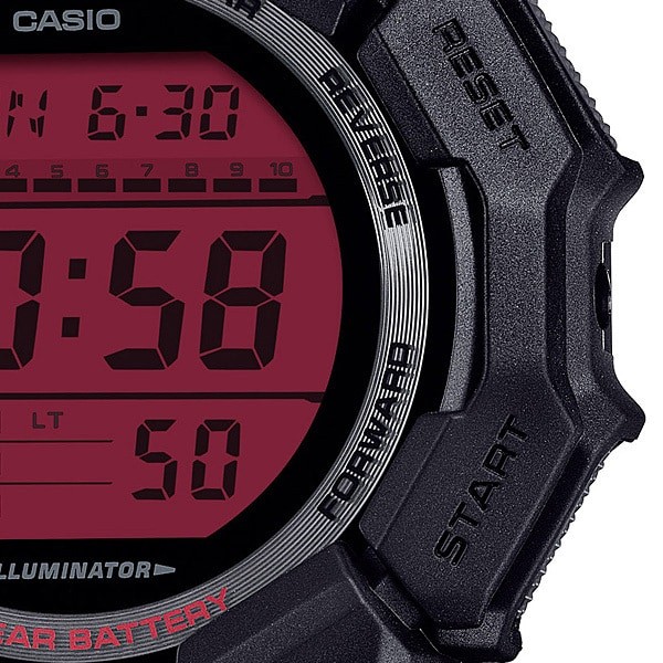 CASIO G-SHOCK BLACK AND BOLD RED GD-010BBR-1JF Water Resistant To 20 ...