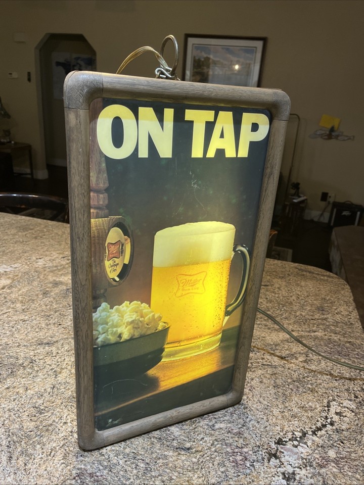 Vintage Miller High Life Beer Rotating 3 Sided Lighted Clock Sign | eBay