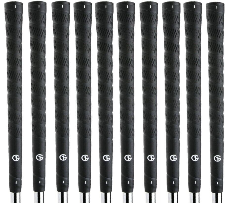 Grip One TPR Wrap Golf Grips Soft Tacky Standard 60 Round Black Set of ...