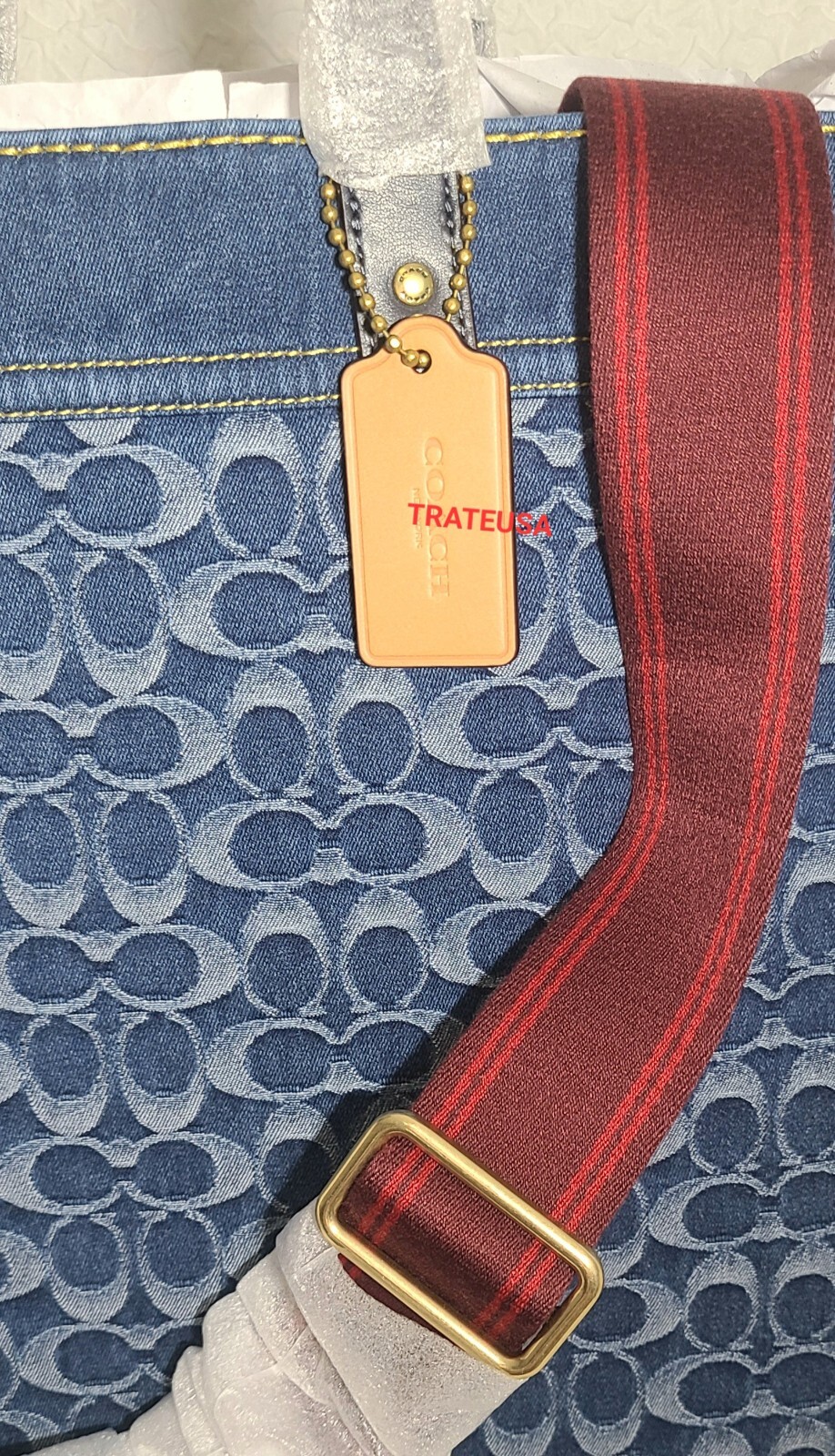 Coach Field Tote 40 In Signature Denim CA279 Indigo Washed Denim $550 ...