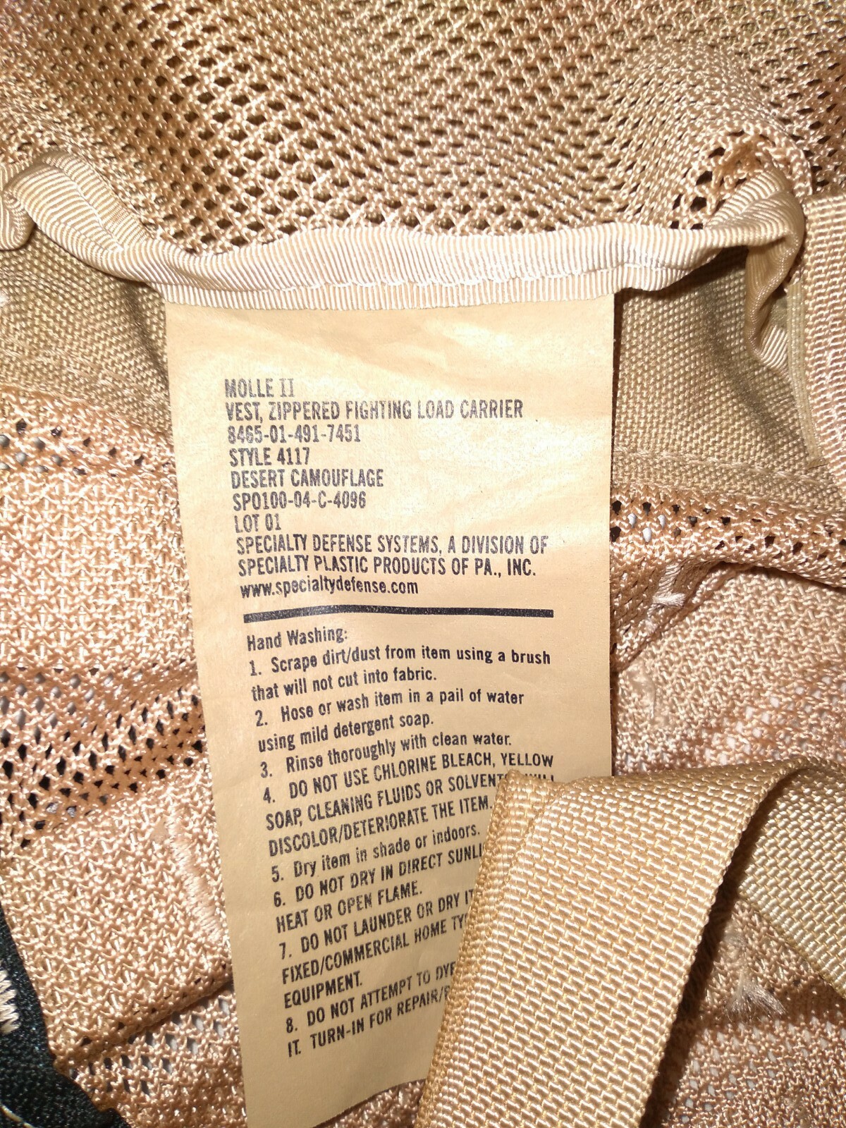 Tactical Fighting Load Carrier MOLLE II Vest DCU FLC Desert Tan ...