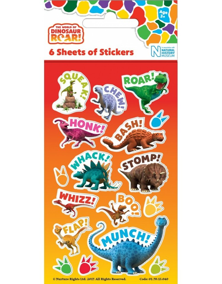 Childrens Character Fun Stickers 6 Sheets Party Pack Loot Bag Fillers ...