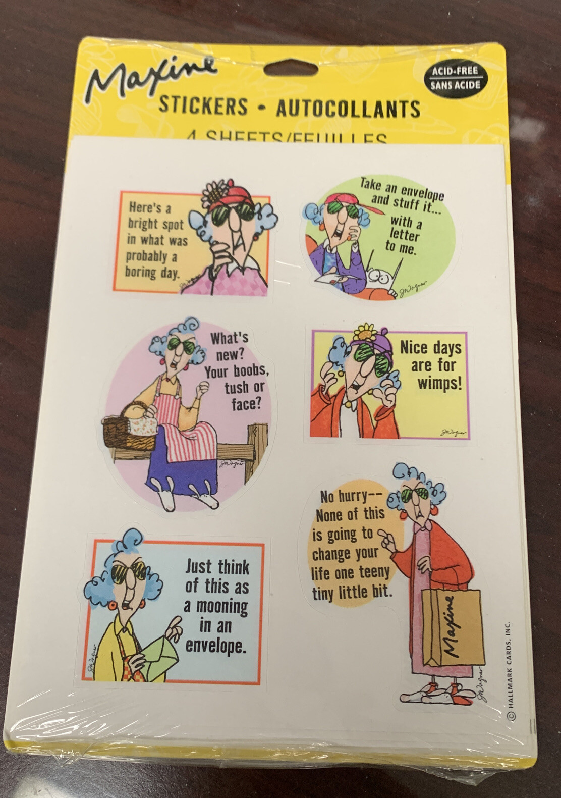 HALLMARK MAXINE STICKERS 4-sheets NEW | eBay