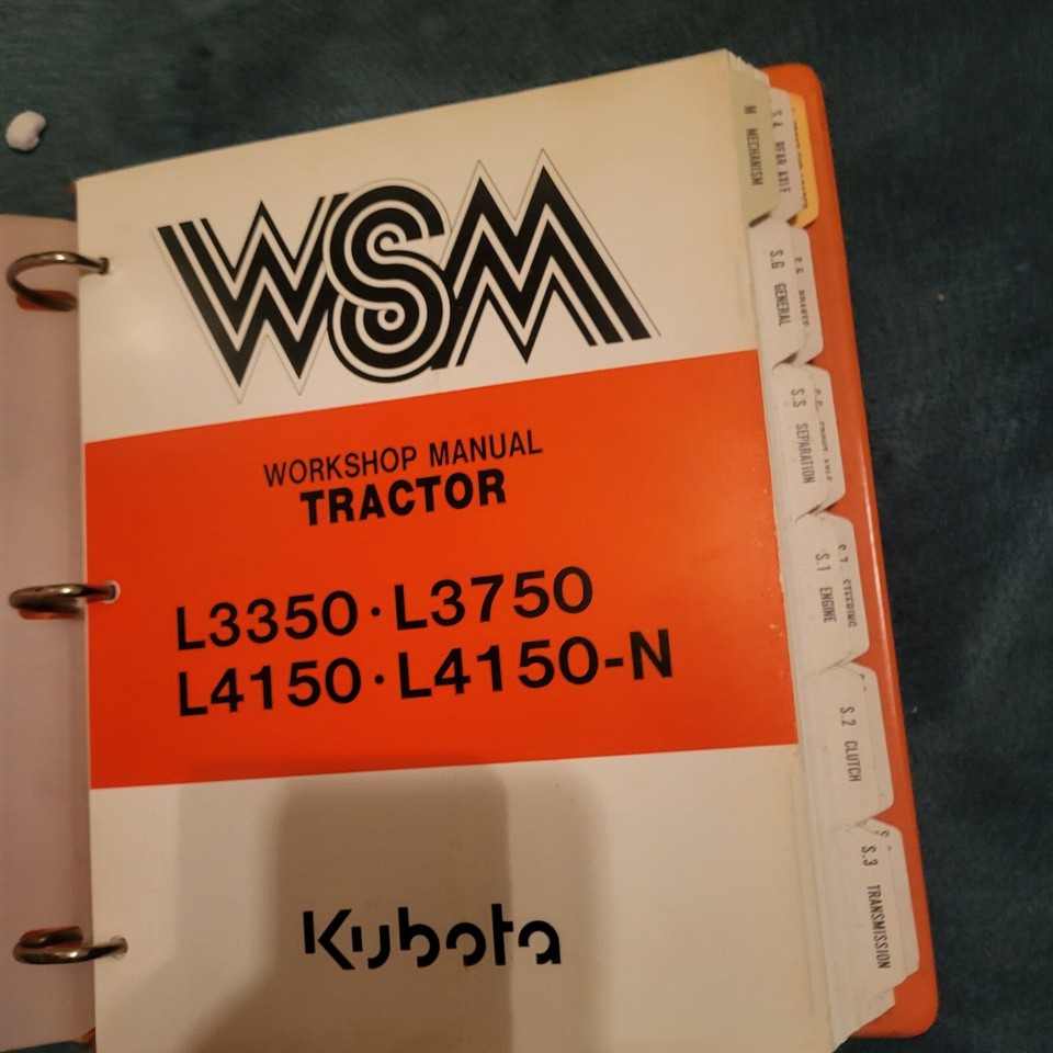 Kubota L3350 L3750 L4150 L4150-N Tractor Workshop Service Repair Manual ...