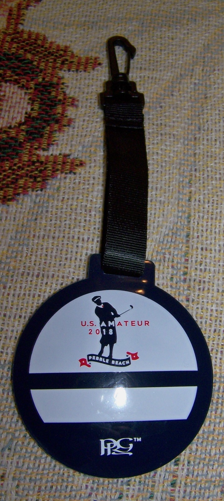 NEW PRG Vinyl Golf Bag Tag PEBBLE BEACH GOLF LINKS 2018 U.S. AMATEUR ...