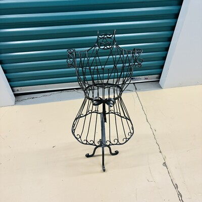 Vintage Black Metal Wire Mannequin Frame Dress Form Display Rack Kids ...