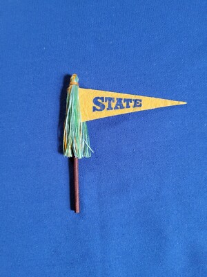 VINTAGE KEN CAMPUS HERO 770 PENNANT STATE FELT PENNANT 1961-64 YELLOW ...