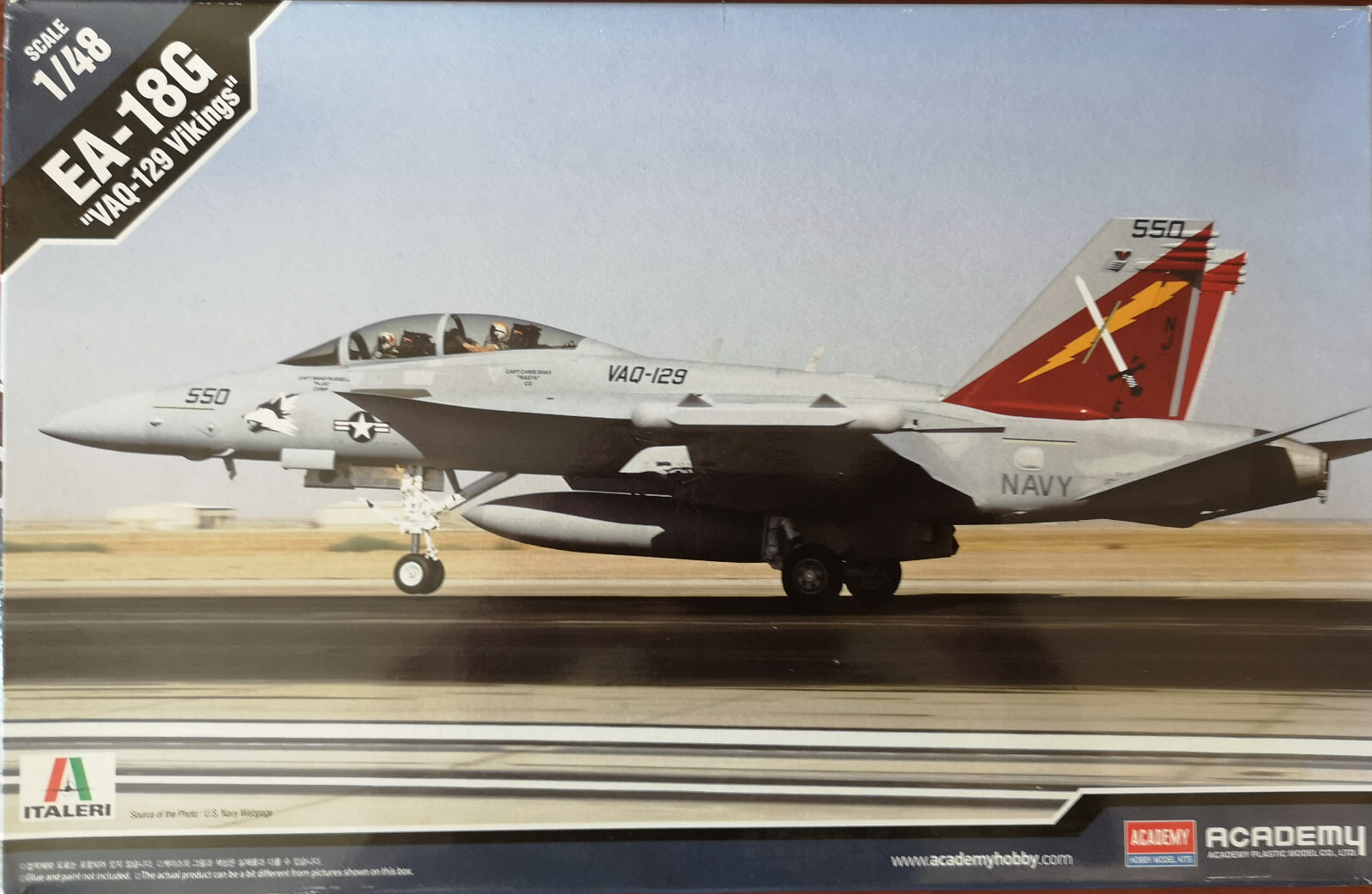 EA-18G GROWLER "VAQ-129 VIKINGS" U.S. NAVY ACADEMY 1/48 PLASTIC KIT | eBay