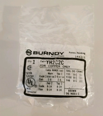 Burndy #YH2C2C Copper Compression H-Tap without Cover | eBay