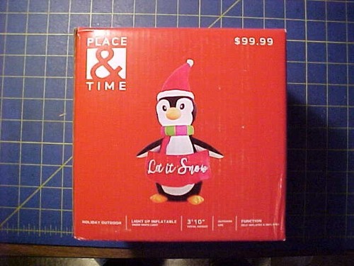 PLACE & TIME OUTDOOR LIGHTED CHRISTMAS INFLATABLE! "LET IT SNOW ...