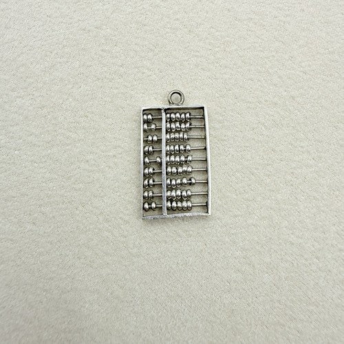 Vintage Sterling Silver Abacus Calculating Tool Dangle Charm Pendant ...