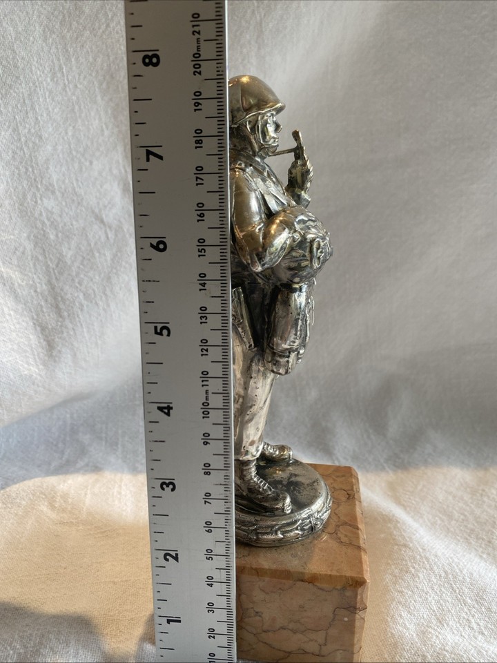 Paratrooper Trophy Vintage Metal Marble WW2 Europe Airborne USA France ...