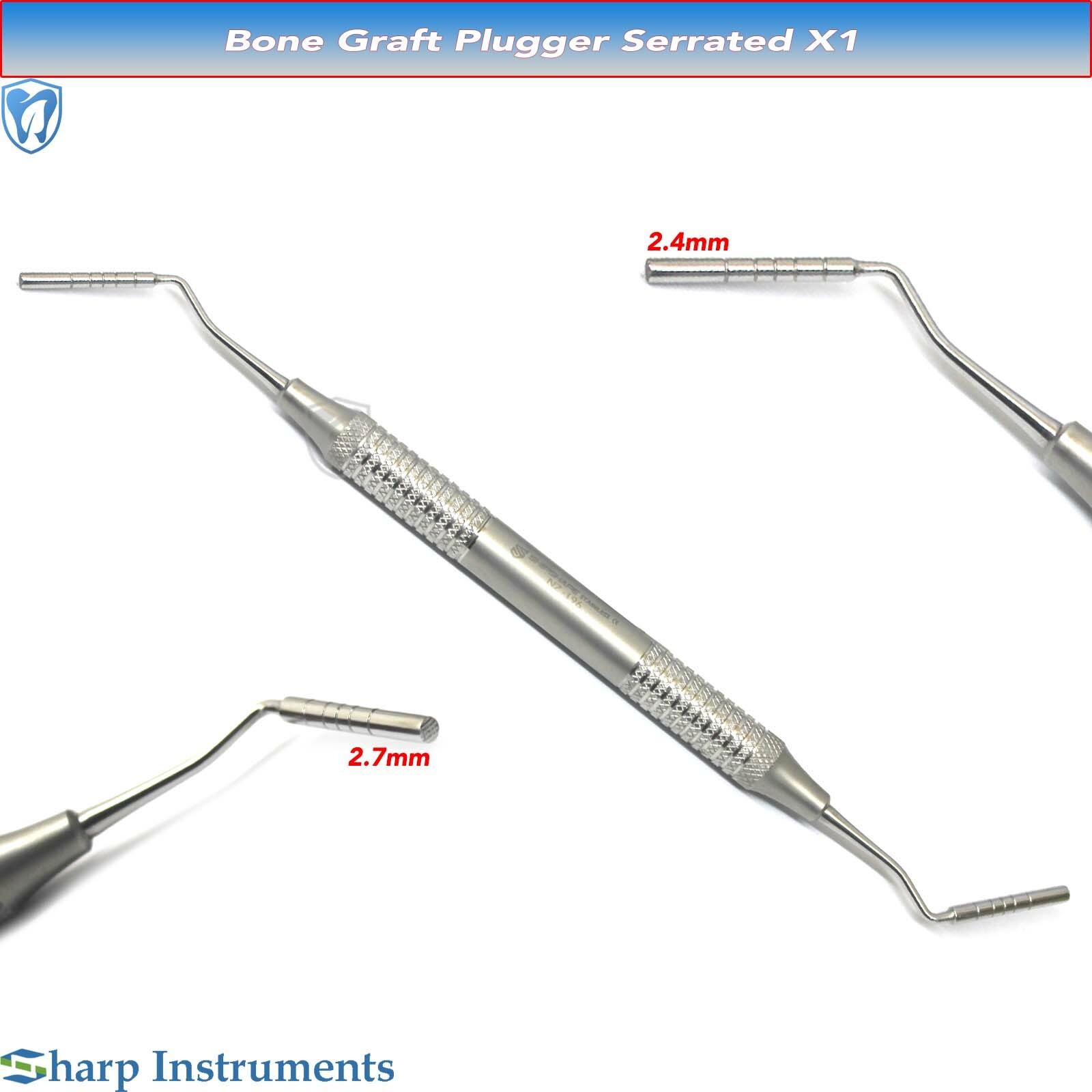 Bone Graft Plugger Stainless Steel Implant Dental Instruments Surgical ...