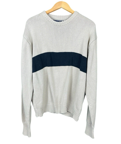 Ivy Crew Sweater Mens Size Large Cream and Navy Blue with Stripe ...
