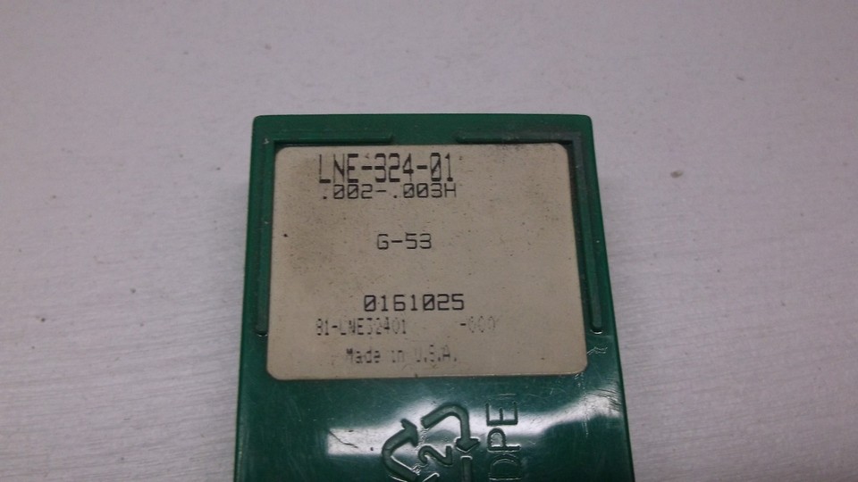 GREENLEAF LNE-324-01 .002-.003H G53 CARBIDE INSERTS (PACK OF 10 INSERTS ...