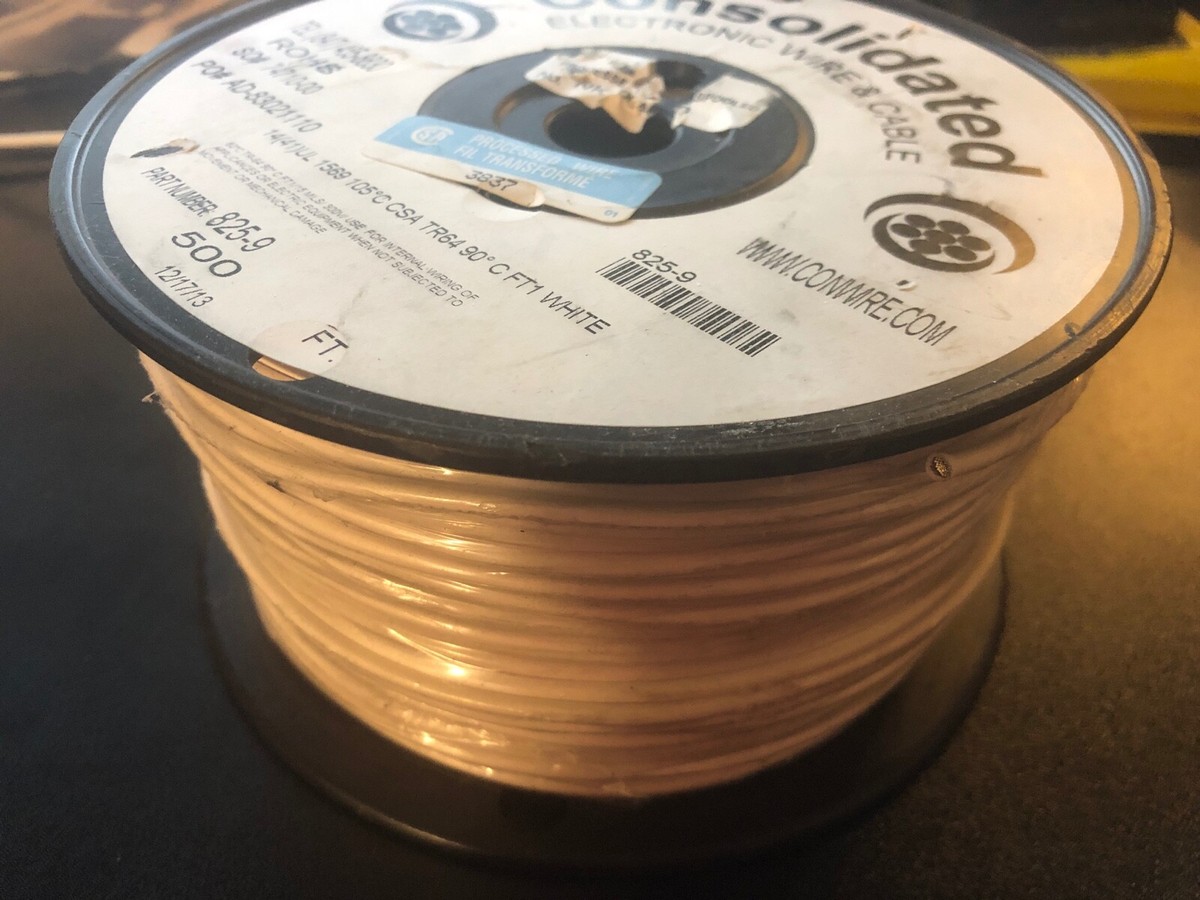 White 12 Wire Sj Cord 500 Foot Primary Wire 12 Gauge White 100 Ft.