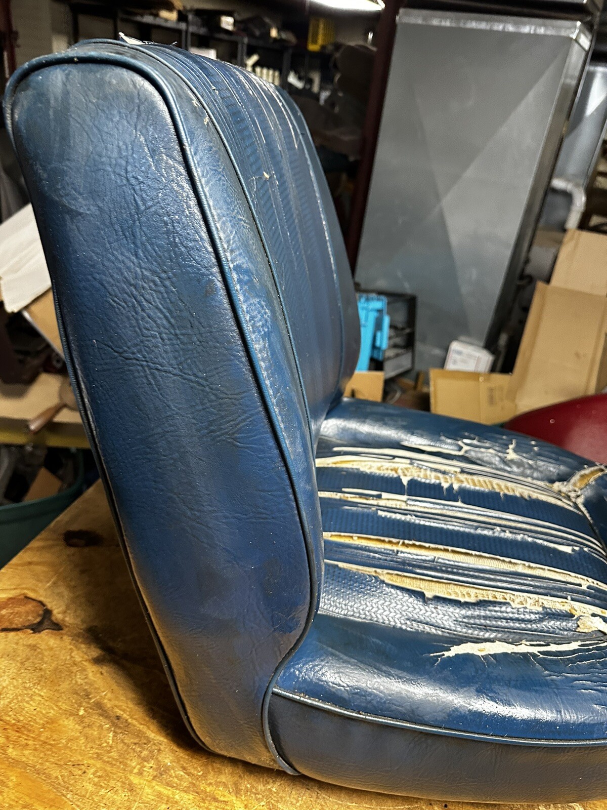 Vintage Ford Stationary Lowback Bucket Seat Cores W/Tracks | Blue ...