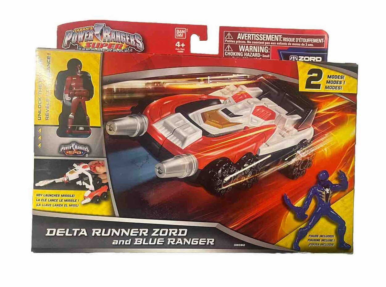 MIB Power Rangers Super Megaforce Delta Runner Zord and Blue Ranger | eBay