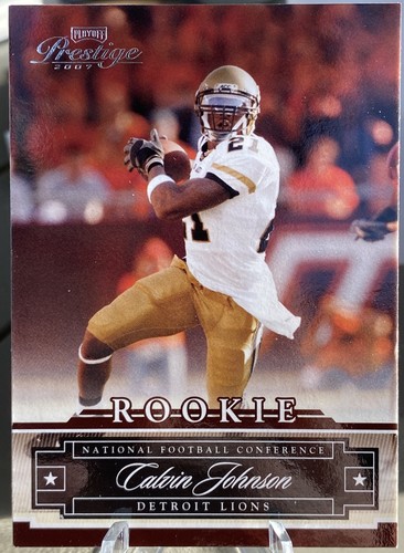 2007 Playoff Prestige - Calvin Johnson #163 - Rookie Card (RC) Detroit ...