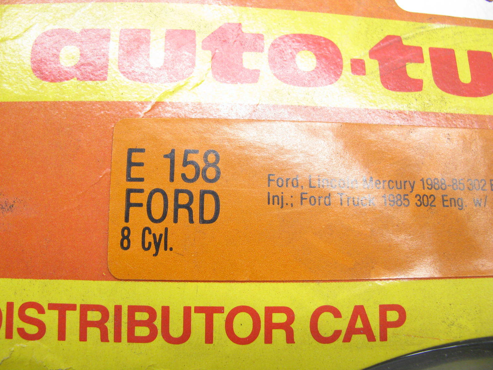 Auto Tune E158 Ignition Distributor Cap & Rotor Kit 1985-1988 Ford 302 ...