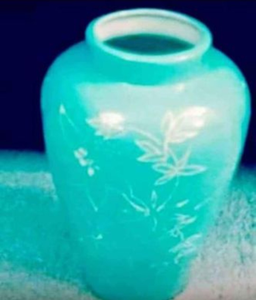 PottrryBeautiful Etched Collector Vase/ Decorative Decor Piece, SO VERY ...