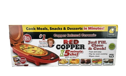 New~Copper Red 5 Minute Chef Cathy Mitchell Electric Meal Maker Model ...