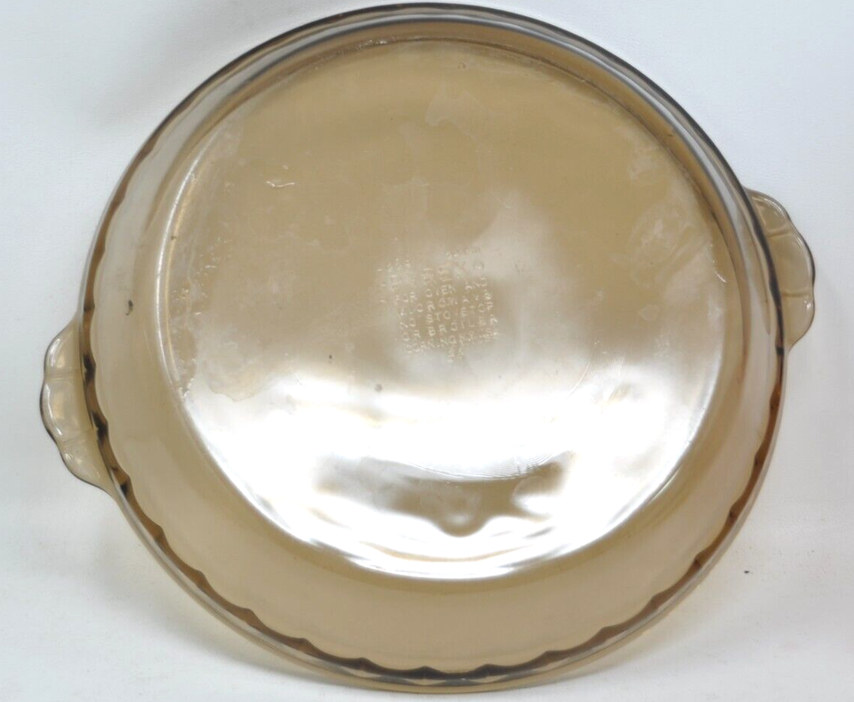 Vintage Pyrex Amber Glass Pie Oven Microwave Baking Dish 10” Corning ...
