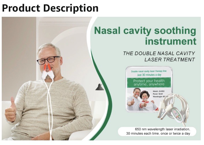 Red Light Nose Therapy Intranasal Laser Rhinitis Nasal Polyps Relief 3 ...