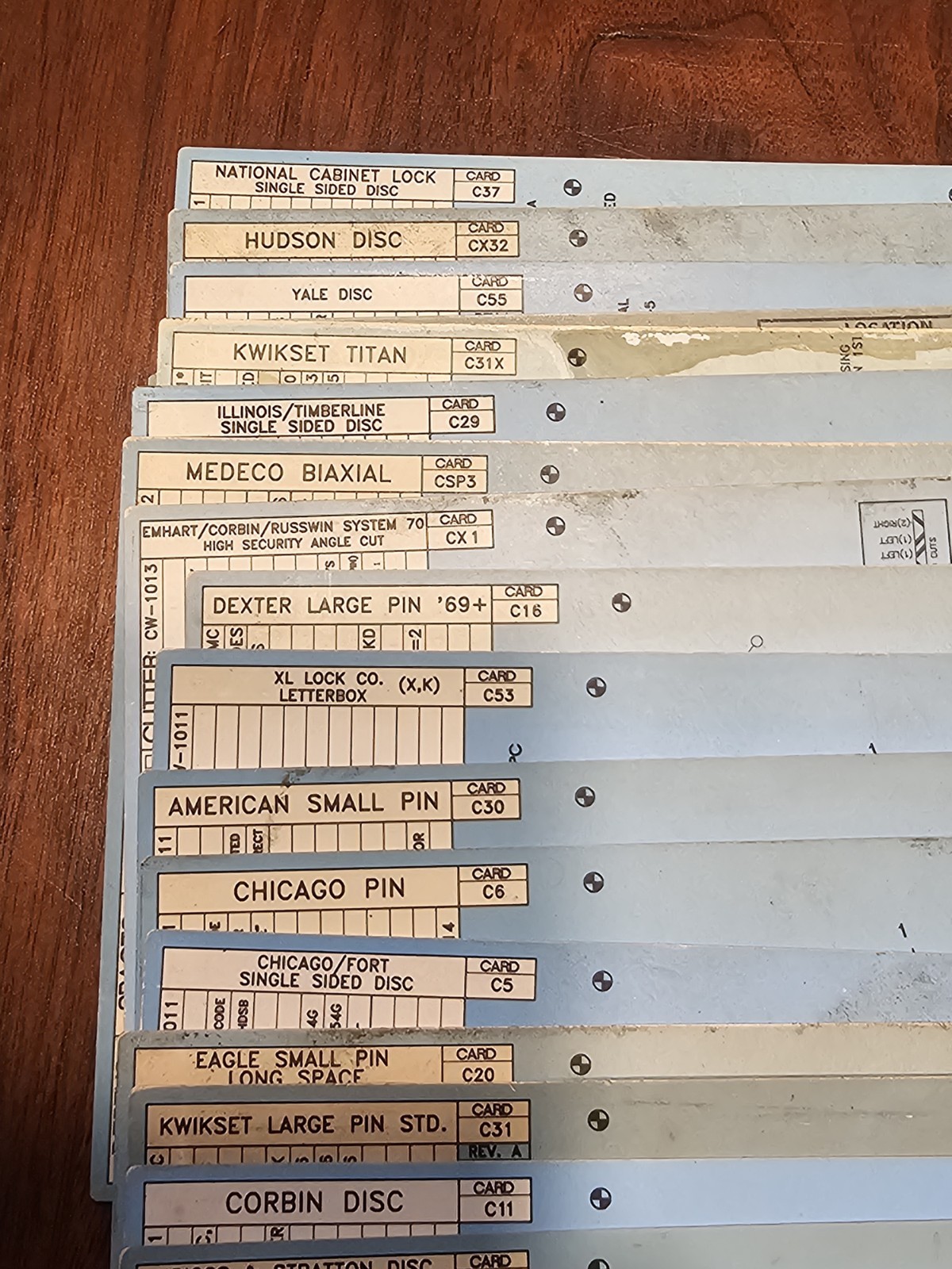 47 HPC KEY CODE CARDS KWIKSET YALE HUDSON SARGENT ILCO MASTER Medeco ...