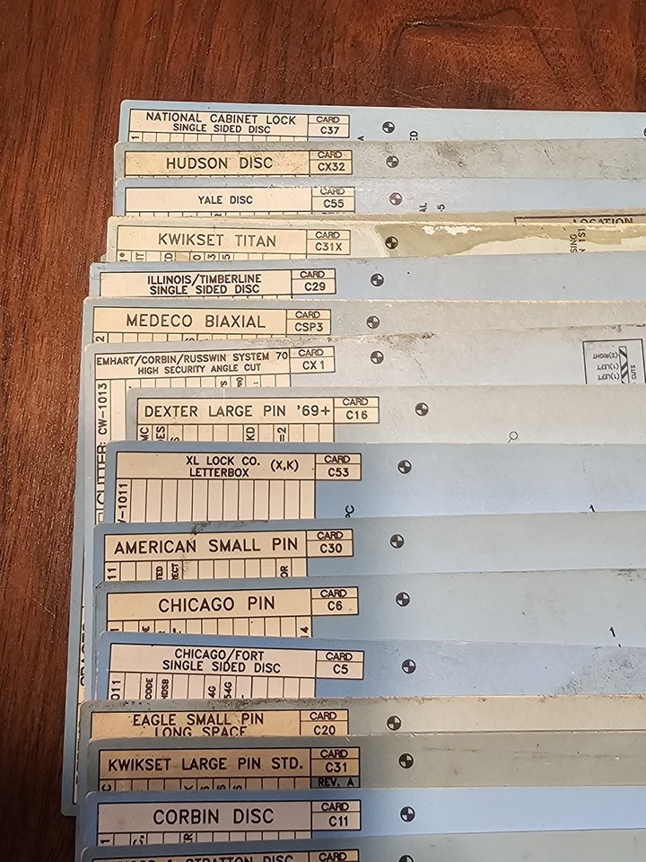 47 HPC KEY CODE CARDS KWIKSET YALE HUDSON SARGENT ILCO MASTER Medeco ...