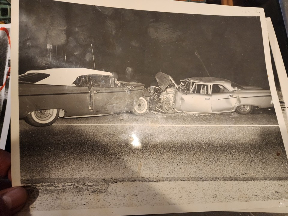1959 Buick Convertible Crash Photos Washington State 3 Photos 8x10 | eBay