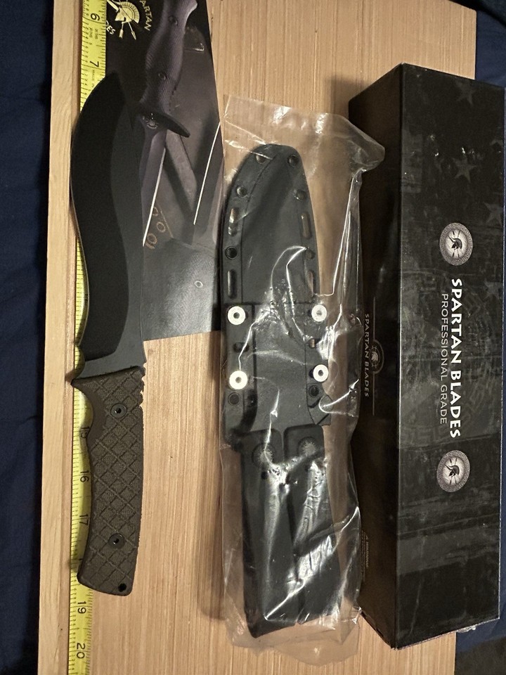 Spartan Blades Machai Fixed Blade SBSL002BKGR Green Micarta 1095 Steel ...