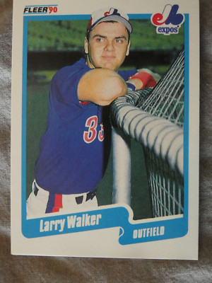 BASEBALL CARD FLEER 1990 LARRY WALKER ROOKIE CARD #363 | eBay