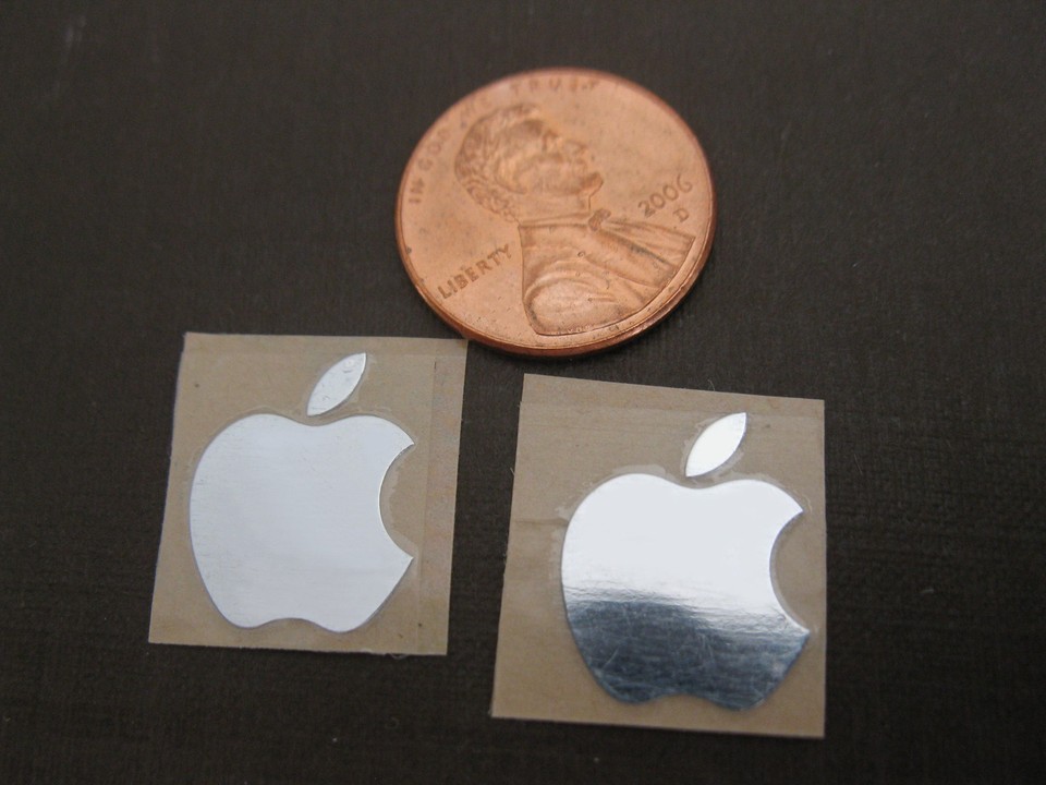 Sticker for Apple Logo Label Aufkleber Badge Golden color decal 13mm x ...