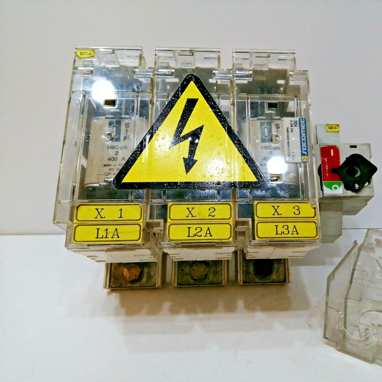 SOCOMEC FUSERBLOC J 400A 3 Pole 400 AMP Fuse Combination Rotary Switch ...