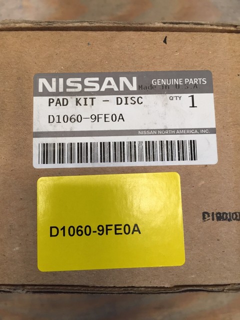 Genuine Nissan Brake Pads D1060-9FE0A for sale online | eBay