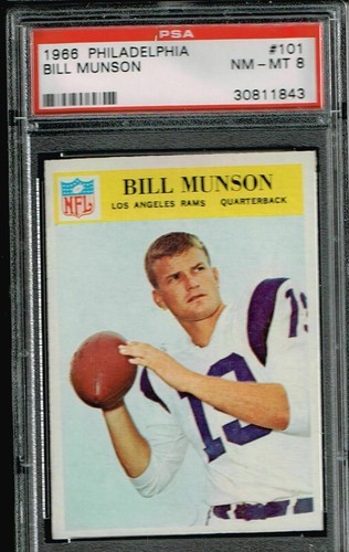 1966 Philadelphia Bill Munson #101 Los Angeles Rams PSA 8 FB | eBay