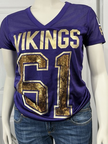 Pink Victoria's Secret NFL Minnesota Vikings Bling sequin Jersey Women ...