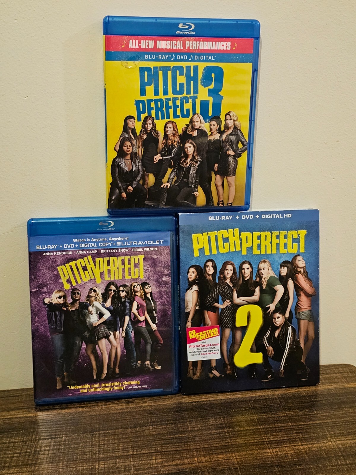 Pitch Perfect 1, 2 & 3 (Blu-Ray + DVD) Pitch Perfect Trilogy ...