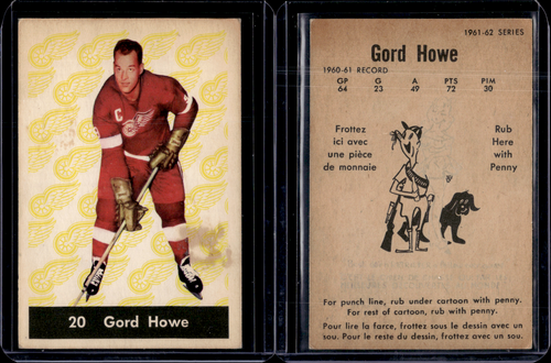 1962-63 Parkhurst Gord Howe #20 Detroit Red Wings | eBay