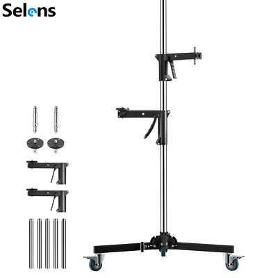 Selens 8ft Wheeled Heavy Duty Light Stand Tripod Studio Photography ...